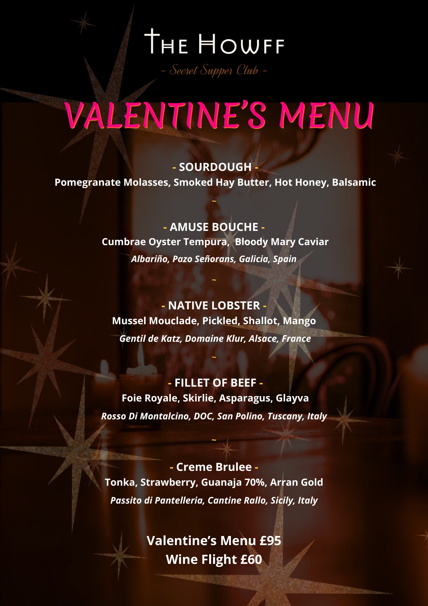Special Event Menu - The Howff Secret Supper Club