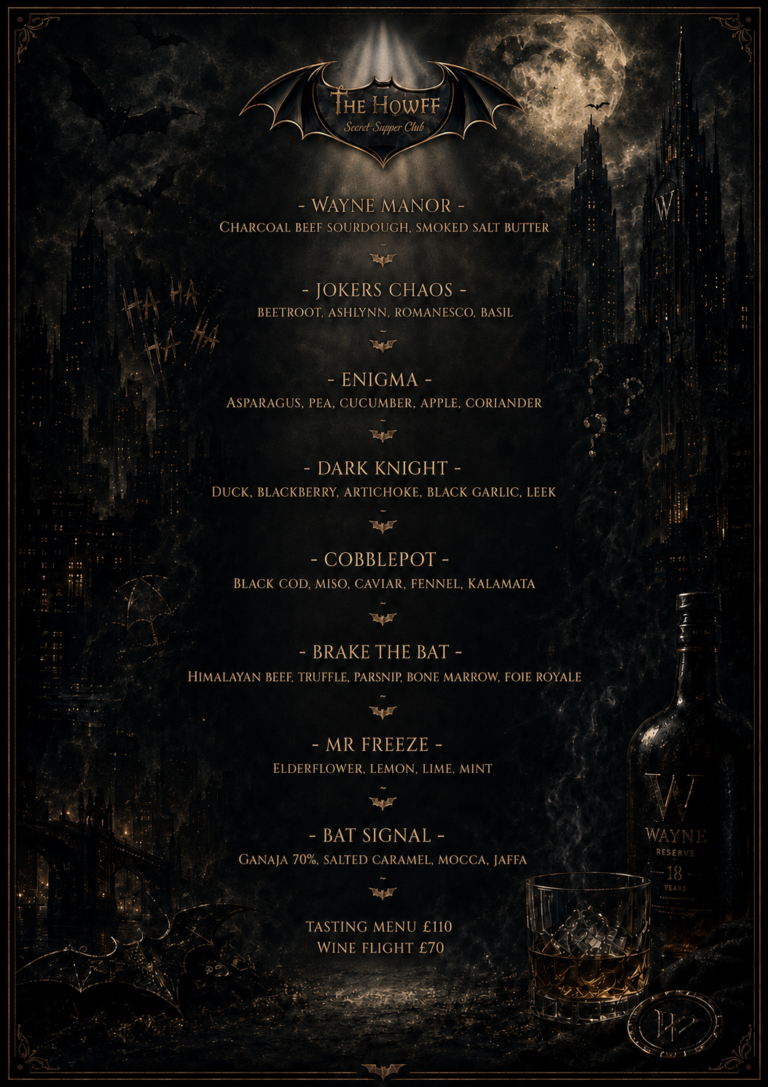 Special Event Menu - The Howff Secret Supper Club